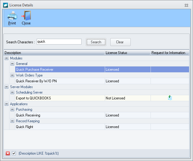 Vendor Quick Receiver