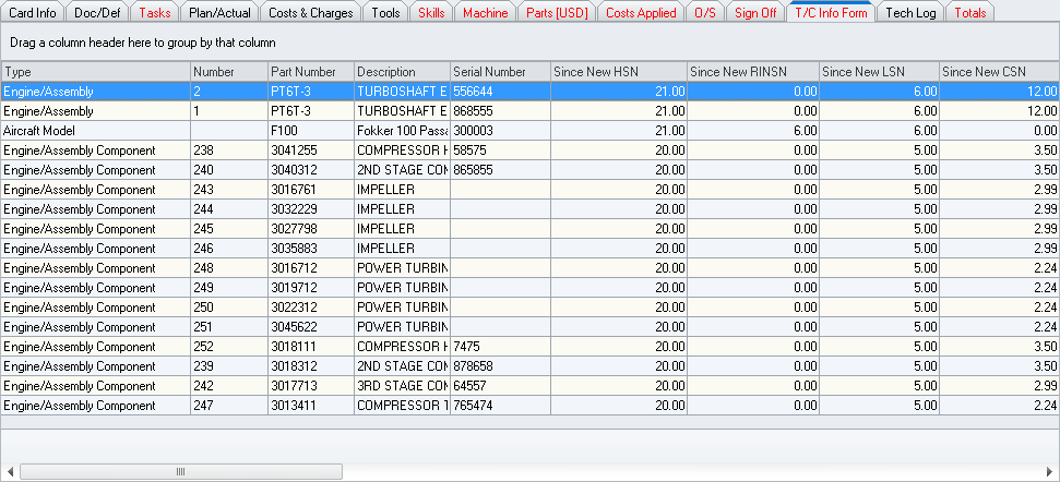 MNT Card Time Control Info Form Tab
